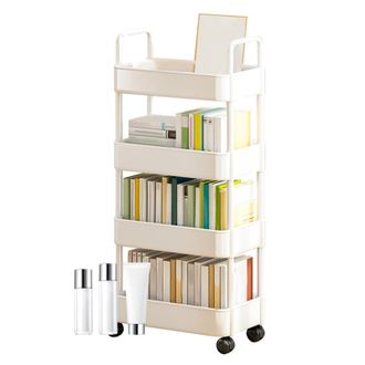 Generico Aufbewahrungswagen mit R&auml;dern, Trolley mit R&auml;dern, mobiler Mehrzweckwagen mit 3/4 Ebenen, multifunktionale Regale f&uuml;r COC