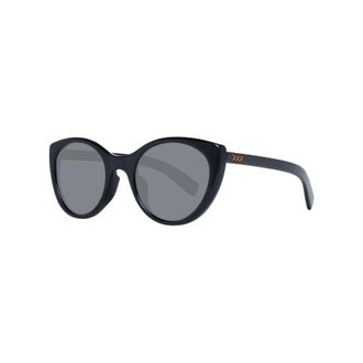 Ermenegildo Zegna Femme, Accessoires, Noir, Taille: ONE Size Lunettes de Soleil Rondes Noires avec Protection UV