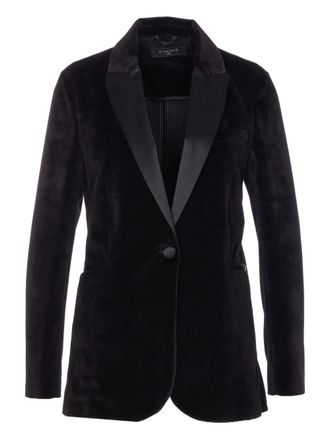 Circolo 1901 blazer en velours à col v - Noir