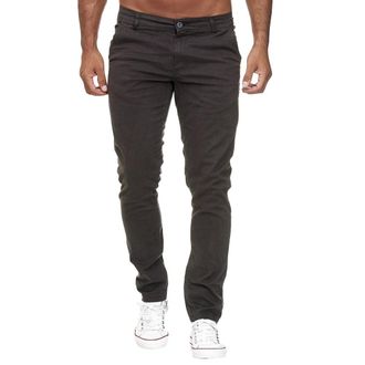 Elara Herren Chino Hose Stretch MEL009-Dk.Grey-30/34