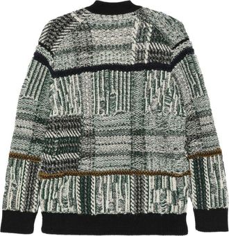 Junya Watanabe Wool Blend Intarsia Cardigan