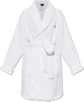 Polo Ralph Lauren Peignoir en coton avec logo - Femme - V&ecirc;tements de nuit et de d&eacute;tente - Blanc - Taille: 42/44 FR