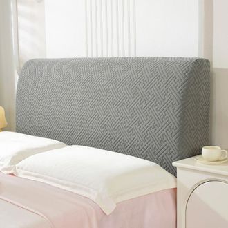 Generic Elastischer Geometrischer Jacquard Kopfteilbezug, Einfach Anzubringender Schutzbezug Kratzfester & Waschbarer Staubschutz f&uuml;r Schlafzimmer-Dekoration 