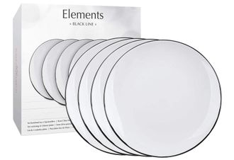 Waechtersbach K&Ouml;NITZ Waechtersbach 4er Speiseteller &Oslash; 27 cm im GK Elements - Black Line