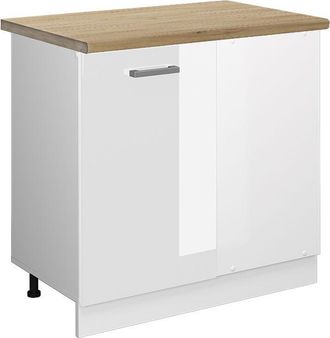 Vicco Meuble dangle R-Line, Blanc Haute brillance, 86 cm, pt Ch&ecirc;ne