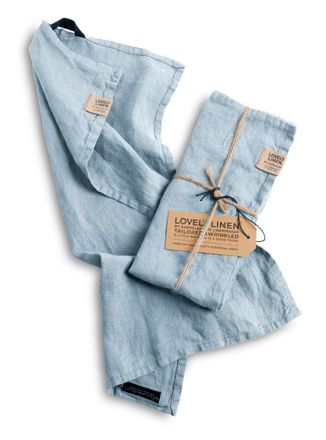 Kardelen Lovely Linen GTL0379 Misty Platzset Leinen Sky (1 St&uuml;ck)