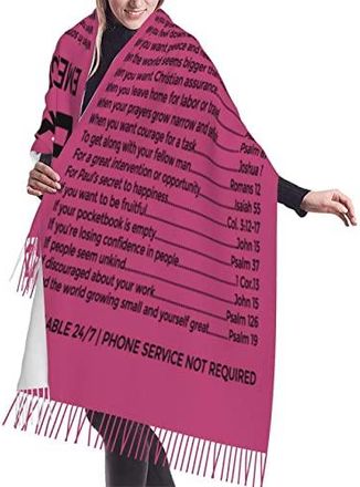 Generic Num&eacute;ros DUrgence Roses Disponibles, Ch&acirc;le Religieux &Agrave; Franges. Foulards Classique Chaud Ch&acirc;le Hiver Echarpe Cadeau