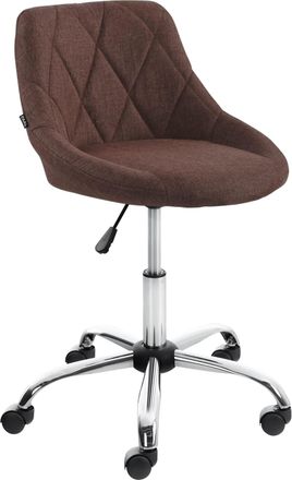 Clp Arbeitshocker Lazio I Kunstleder Oder Stoff I Höhenverstellbarer Arbeitsstuhl I Rollbar, Farbe:braun, Material:Stoff