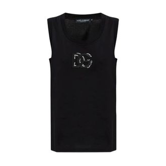 Dolce & Gabbana Tanktop mit Logo-Detail - - Tops - Damen - Schwarzk - L