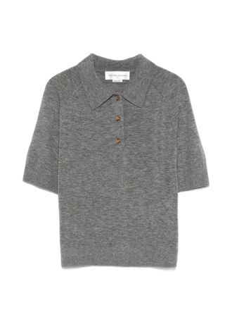 Victoria Beckham polo en maille fine - Gris