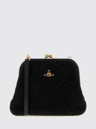 Vivienne Westwood Mini sac d&eacute;paule en m&eacute;lange de laine &agrave; monogramme avec logo Orb