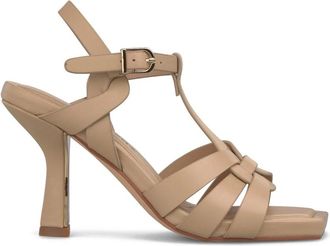 Alma En Pena Alma EN Pena, Femme, Chaussures, Beige, Taille: 37 EU Sandale &agrave; bride en T Talon Moyen