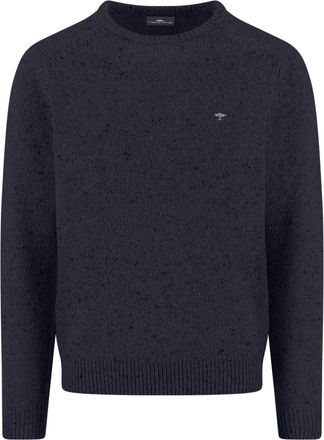 Fynch-Hatton Pullover aus Wollmix mit Rundhalsausschnitt und Melange-Effekt Navy / 3XL