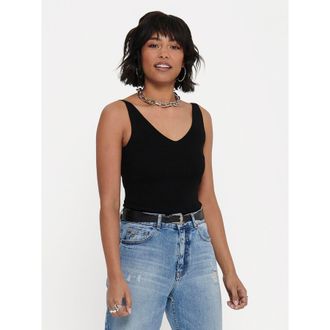 Jacqueline de Yong Top Nanna 15180497 Schwarz Slim Fit