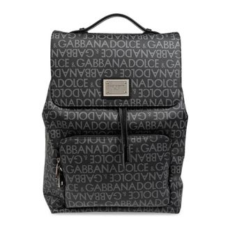 Dolce & Gabbana Homme, Sacs, Noir, Taille: ONE Size Sac à dos avec monogramme