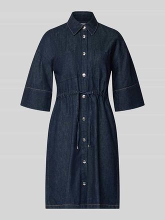 Comma Knielanges Jeanskleid mit Brusttaschen