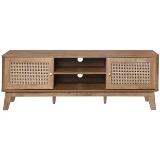 Calicosy Calicosy - TV-Möbel 2 Türen mit Rattan-Geflecht L140 cm - palmo