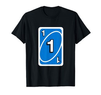 Uno Halloween Blue 1 Karte T-Shirt