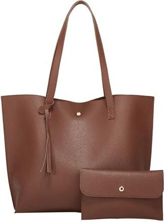 Generic Sac &agrave; bandouli&egrave;re solide pour m&egrave;re, grande capacit&eacute;, sac fourre-tout, bandouli&egrave;re, pour sacs, marron, Taille unique