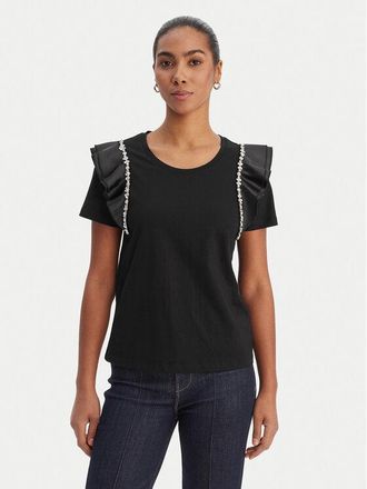 Fracomina Bluse FR26ST3039J40001 Schwarz Regular Fit