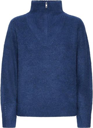 Ichi Ichi, Femme, Pulls, Bleu, Taille: 42 FR Ihkamara Turtleneck
