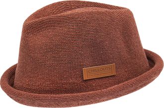 Chillouts Tocoa Hat - Pork Pie Hut Herren/Damen, 100% Polyester, Unisex Sommer Trendhut, Crushable, Adjustable, Rust, S-M