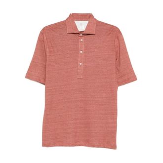 Brunello Cucinelli Homme, Tops, Rouge, Taille: M Polo &agrave; Manches Courtes