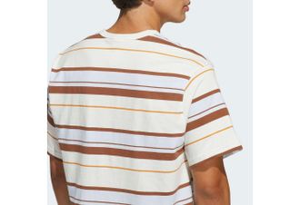adidas Originals T-Shirt STRIPED CREW NECK mit klassischem Streifendesign, aus Baumwolle, lockere Passform