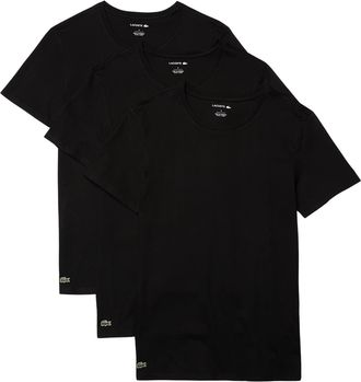 Lacoste Herren T-Shirt Rundhals TH3321, M&auml;nner Basic Tshirt,Tee,Regular Fit,Schwarz,XL