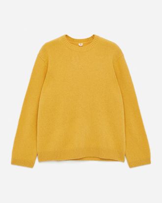 Arket Wollpullover Mit Rundhalsausschnitt -Gelb