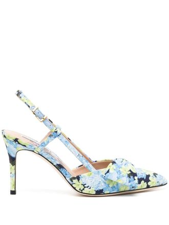 Sachin & Babi Lenox Pumps mit Blumen-Print 90mm - Blau