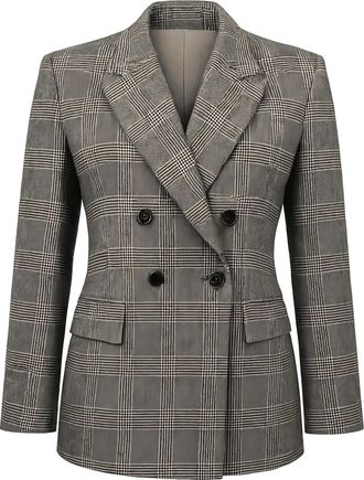 Pinko double-breasted check-pattern jacket - Grau