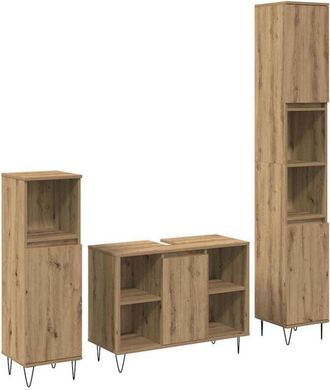 vidaXL Vidaxl - Ensemble de meubles pour salle de bain 3 pcs Chêne artisanal