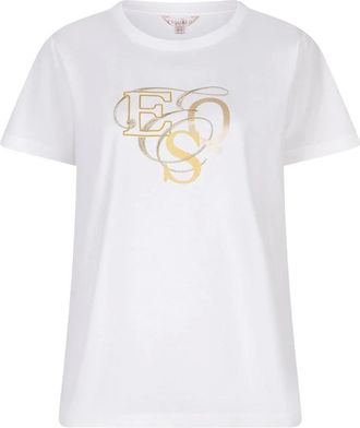 Esqualo Femme, Tops, Blanc, Taille: 42 FR Curly Lettering T-Shirt
