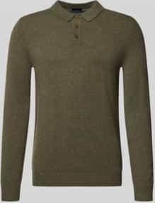 Christian Berg Slim Fit Strickpullover aus reinem Kaschmir mit Polokragen