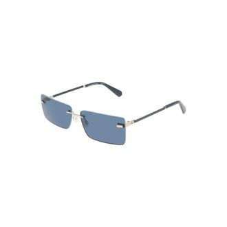 Calvin Klein CA-38313 Metal Rectangle Sunglasses - Blue