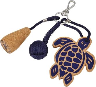 Vilebrequin unisex, Accessoires, Bleu, Taille: ONE Size Turtle Cork Keyring
