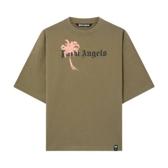 Palm Angels Palm Drift Loose T-Shirt - - Tops - Herren - Gr&uuml;n - S