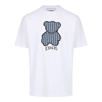 Iceberg Homme, Tops, Blanc, Taille: M T-shirt avec application logo