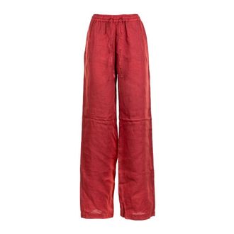 Fay Wide Hosen - - Trousers - Damen - Rot - W25