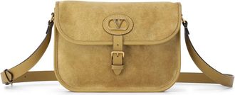 Valentino Garavani Businesstaschen & Reisegep&auml;ck - Umh&auml;ngetasche aus Veloursleder - Gr. unisize - in Braun - f&uuml;r Damen