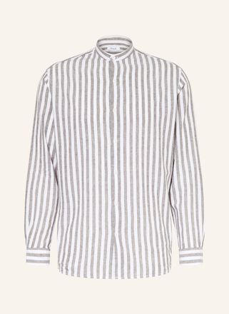 Paul Paul Hemd Comfort Fit Mit Leinen Und Stehkragen gruen