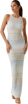 Guess Femme, Robes, Multicolore, Taille: 36 FR Rosalyn Long Knit Dress
