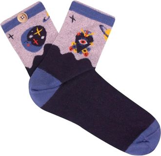 Cabaia Nahtlose Gemusterte Socken - Veilchen - - Underwear - unisex - Mehrfarbig - ONE SIZE