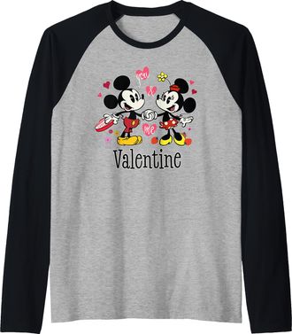 Disney Mickey & Minnie Valentines Day You & Me, Valentine Raglan