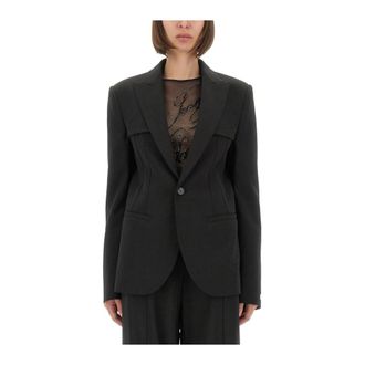 Jean Paul Gaultier Taillierter Einreiher-Blazer - - Jackets - Damen - Schwarzk - M