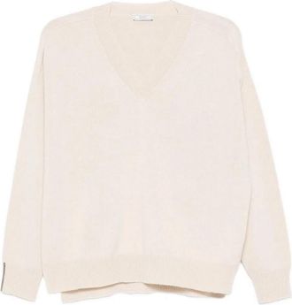 PESERICO Pull Col Rond - Blanc