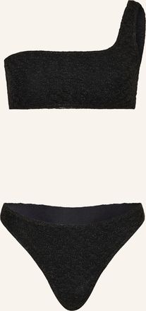 Missoni One-Shoulder-Bikini Mit Glitzergarn schwarz