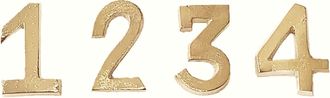 Creativ Home Aluminium Kerzen-Pin - Zahlen 1, 2, 3, 4. Gold. 4 cm. Für Advent