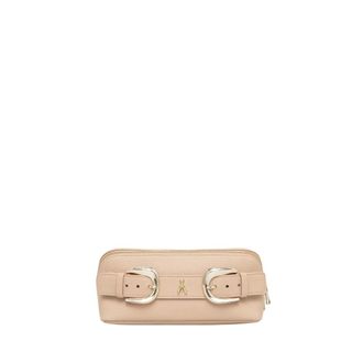 Patrizia Pepe Trousse de maquillage &agrave; boucle - Femme - Sacs - Beige - Taille: ONE Size